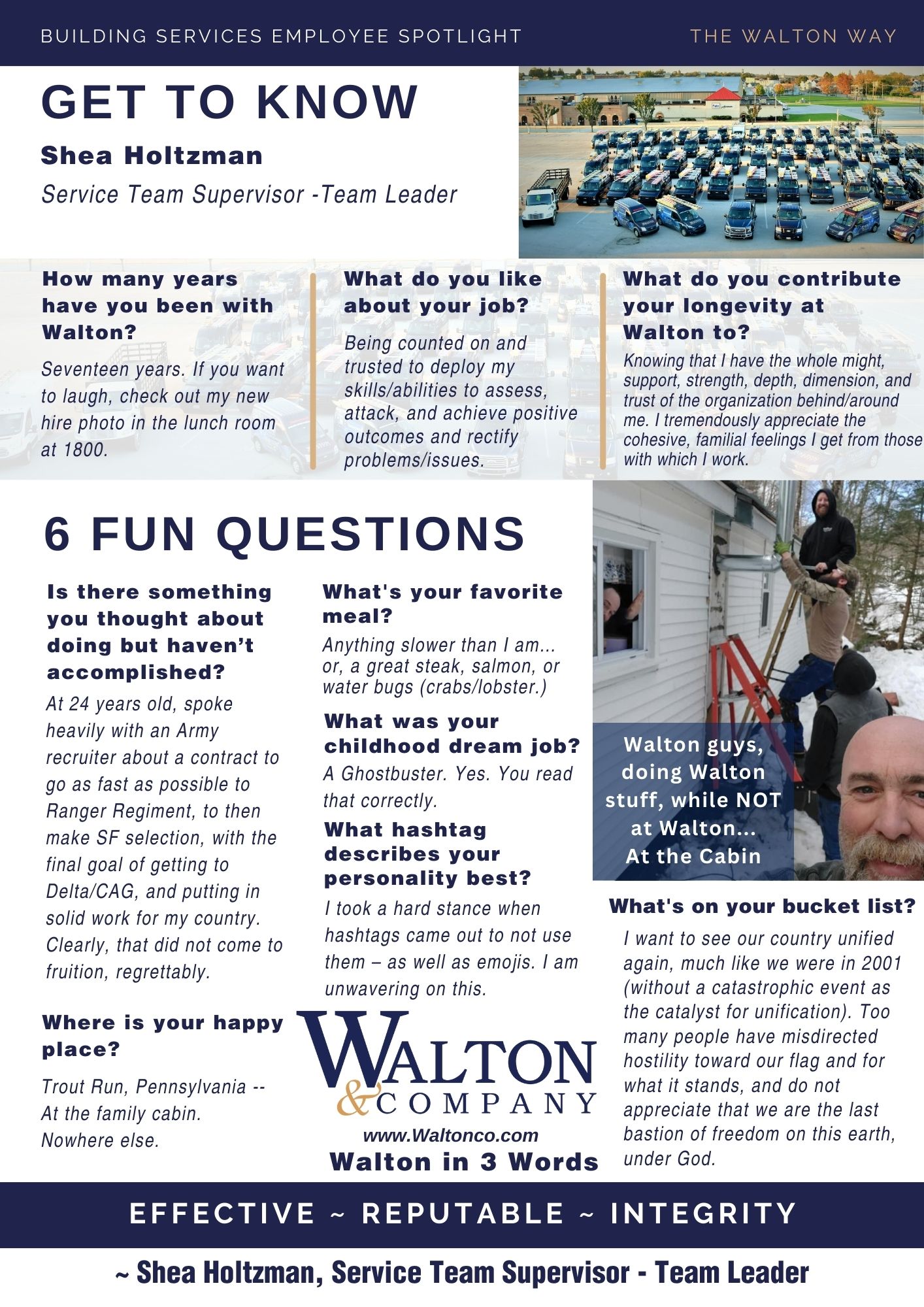 Building Services Spotlight ~ Shea Holtzman – Walton & Company